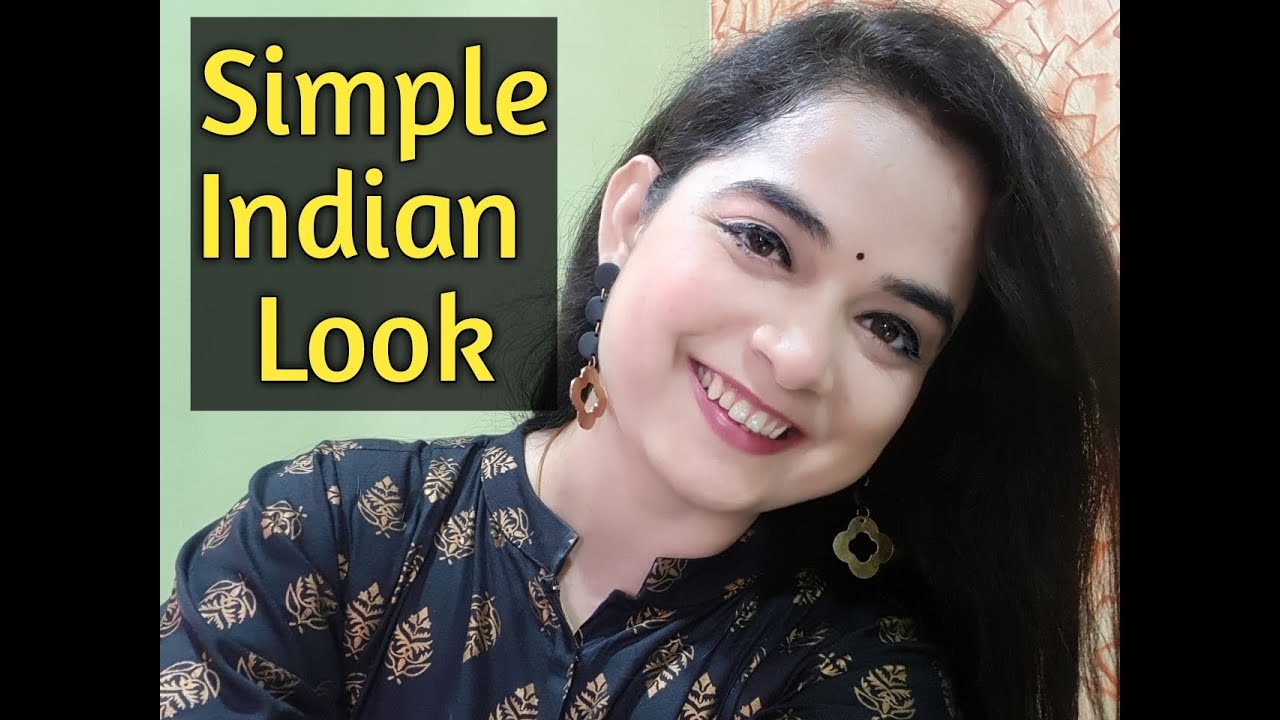 Simple Indian Look| Indian Wedding Guest Makeup Look| Beginners Makeup ...
