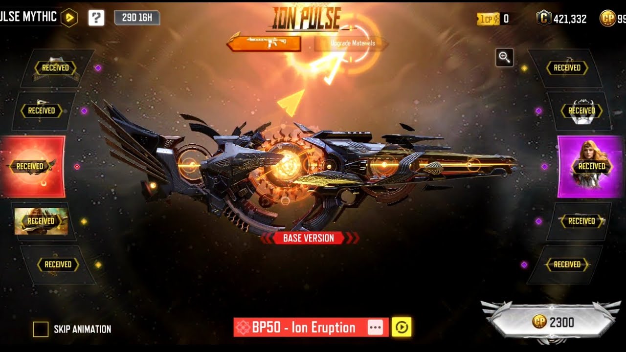 Buying Mythic BP50 - Ion Eruption Cod mobile/ Unlock New Mythic BP50 ...