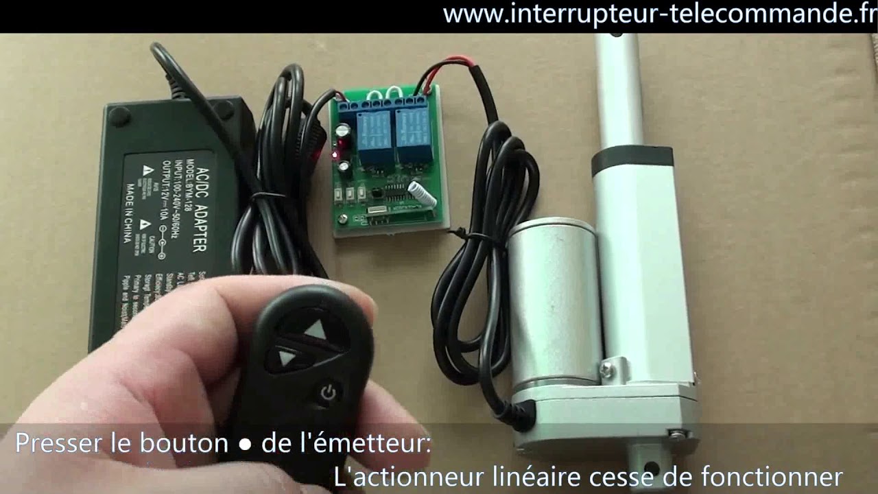 Actionneur Linéaire Télécommande Sans Fil - YouTube