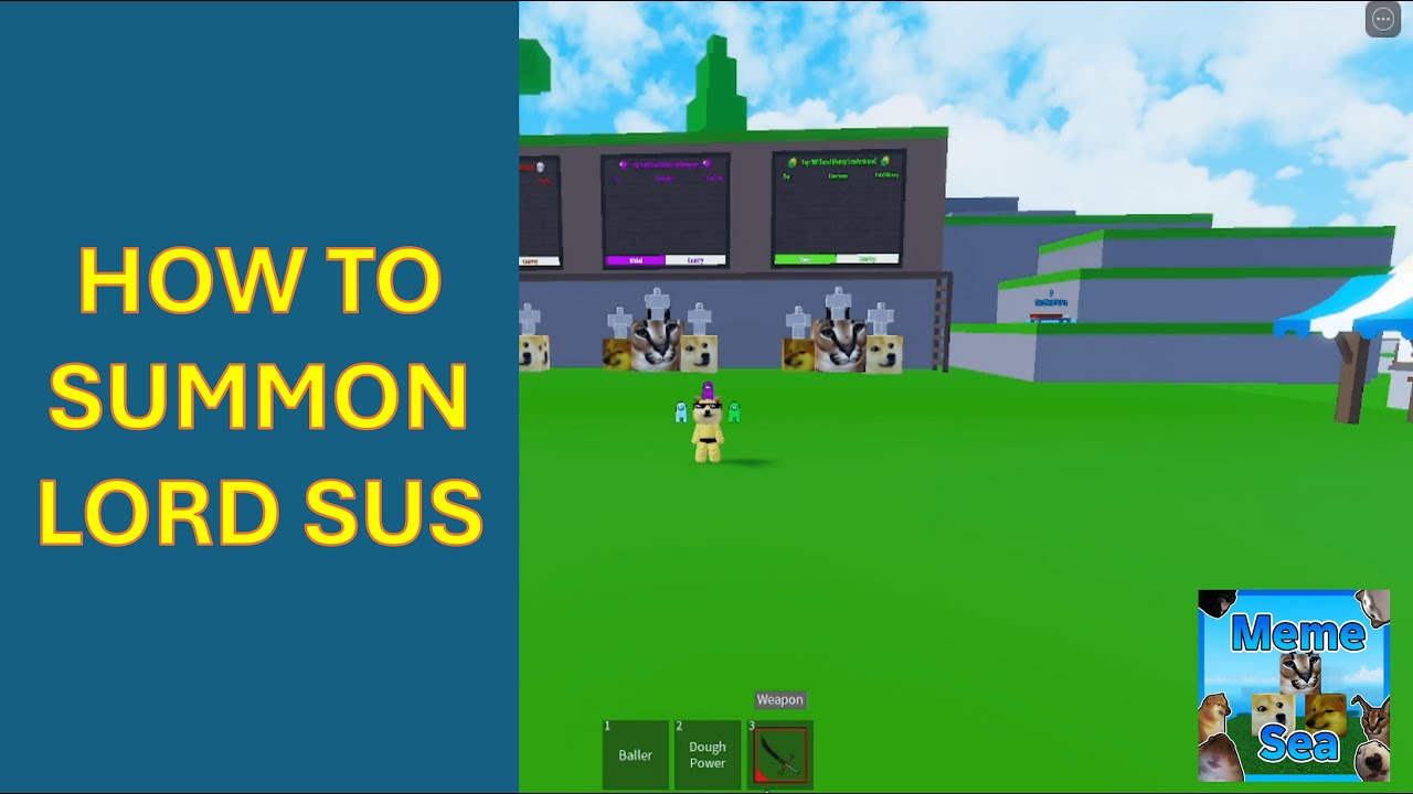 How to summon Lord Sus! (Tutorial) #roblox #memesea - YouTube