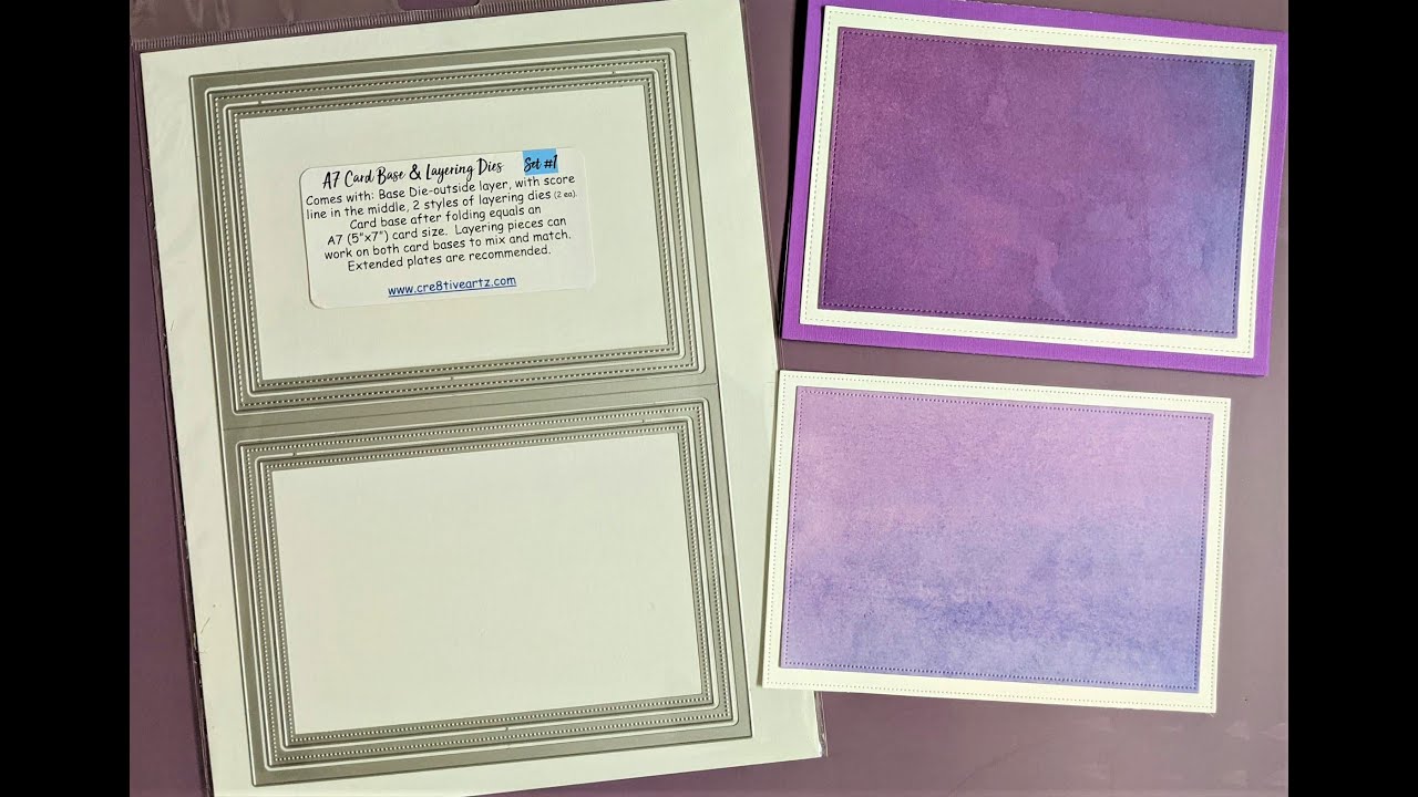 A7 Card Base & Layering Die Set #1 - How to video - YouTube