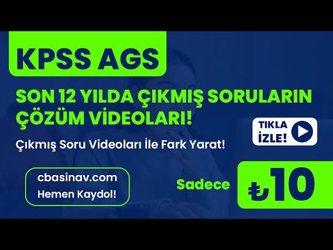 KPSS AGS Son 12 Yılda Çıkmış Soruların Çözüm Videoları! Çıkmış Soru Videoları İle Fark Yarat!