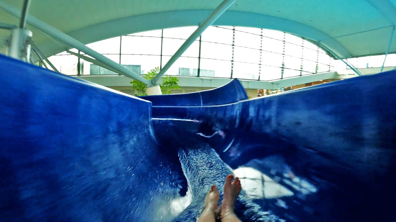 Indoor Water Slide at SlotssøBadet Kolding in Denmark - YouTube