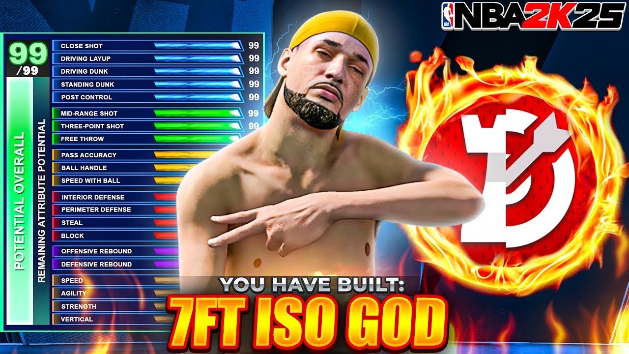 This 7FT ISO STRETCH is a DEMI GOD on NBA 2K25! BEST 6'10+ BUILD 2K25 ...