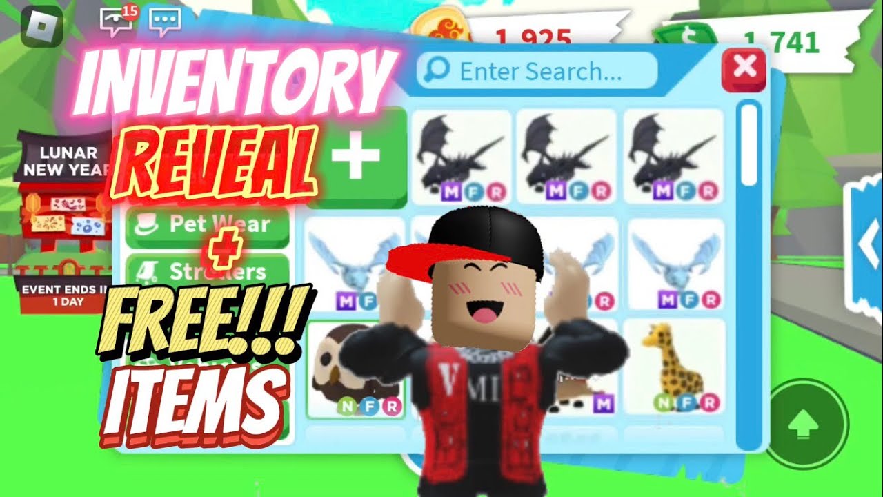 ADOPTME INVENTORY REVEAL + ITEMS IM GIVING AWAY - YouTube