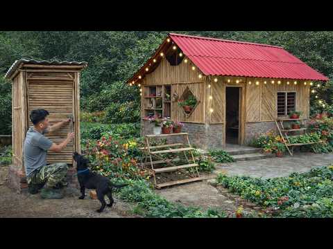 Kind CEO leaves the city for the forest building toilets, harvesting pumpkins & cooking in nature!