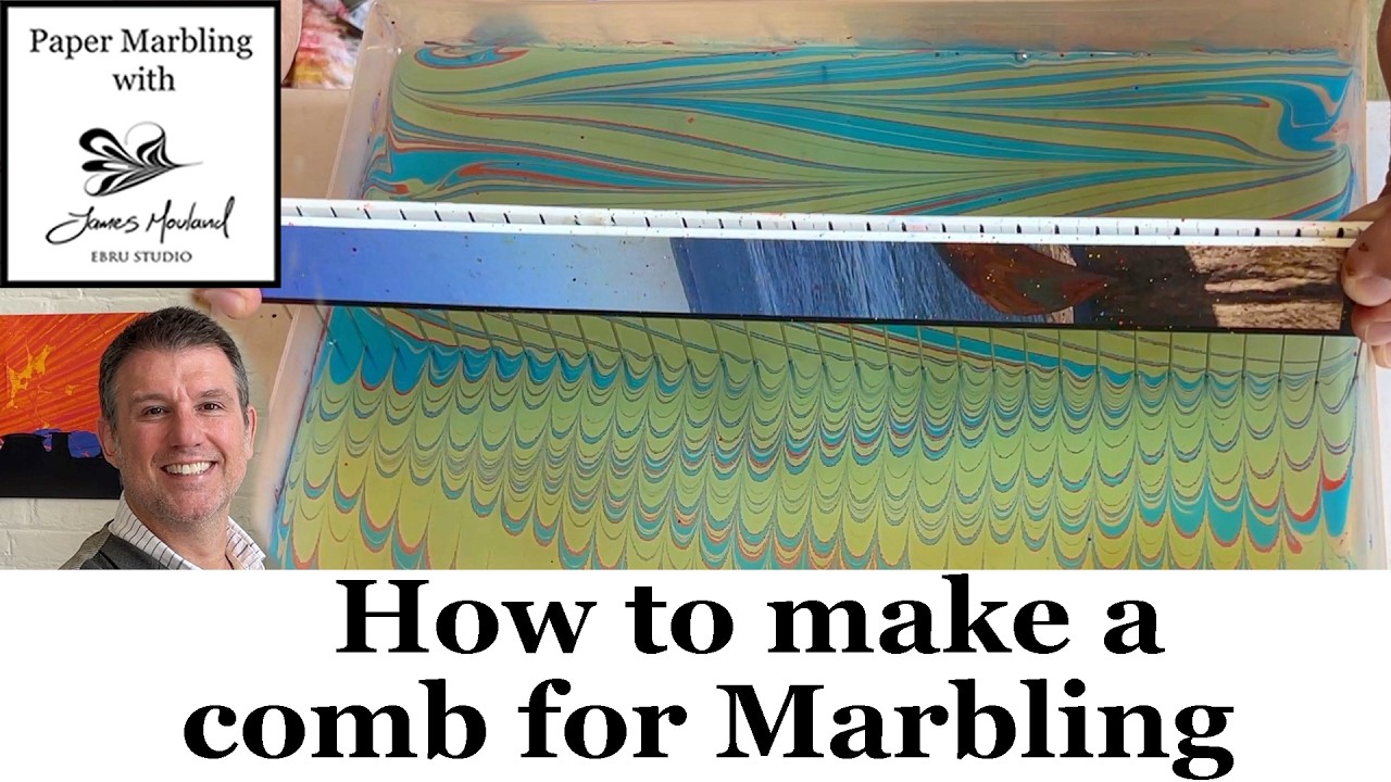How to make a Paper Marbling comb with James Mouland Ebru Studio - YouTube