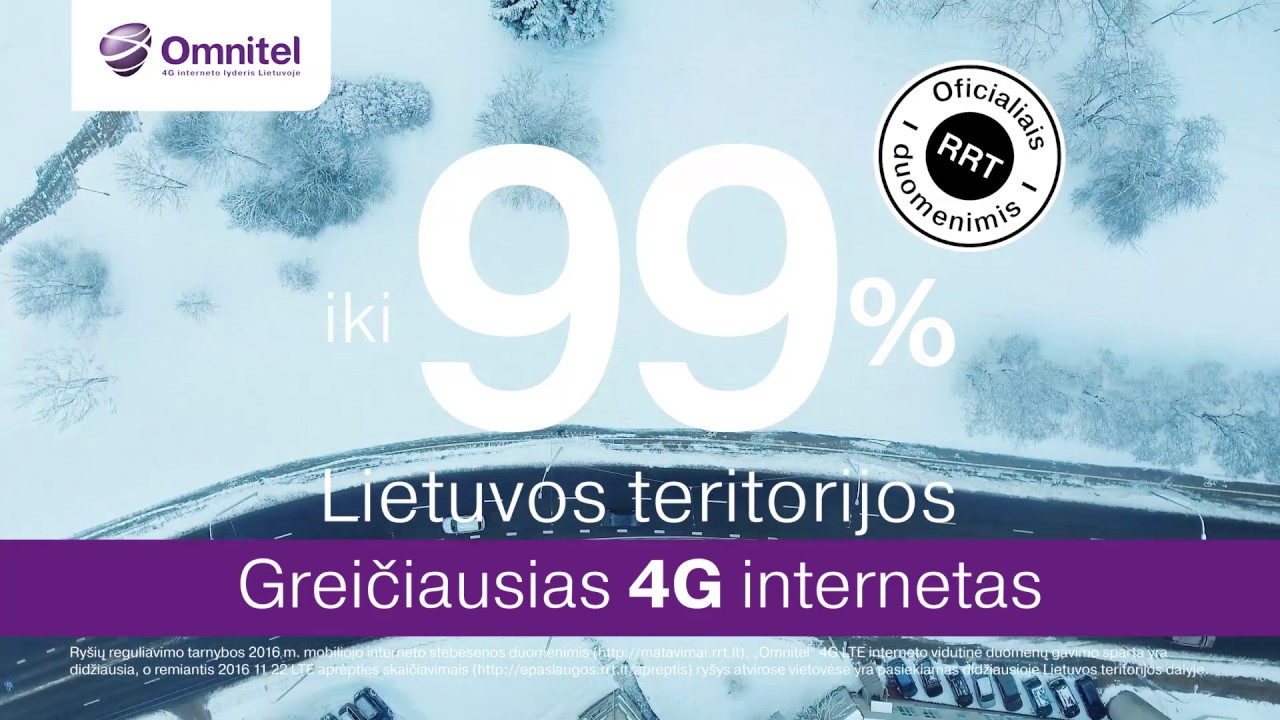 99 % Lietuvos teritorijos. Greičiausias 4G internetas. - YouTube