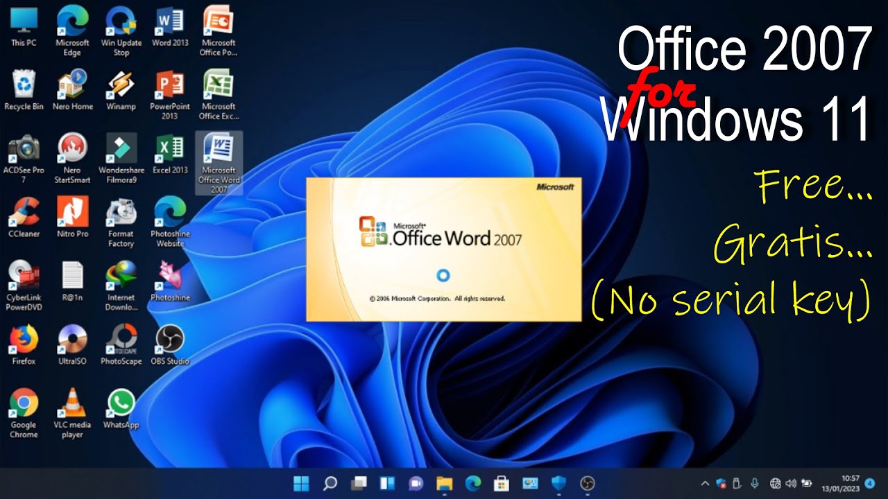 Microsoft Office 2007 for Windows 11 [TERBARU] No serial key... - YouTube