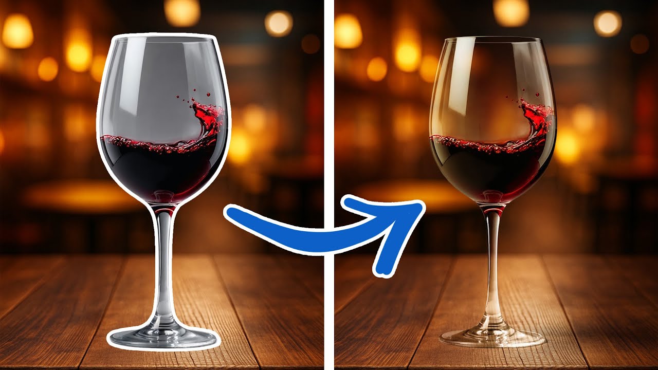 How to Cut Out Glass or Transparent Objects in Photoshop - YouTube