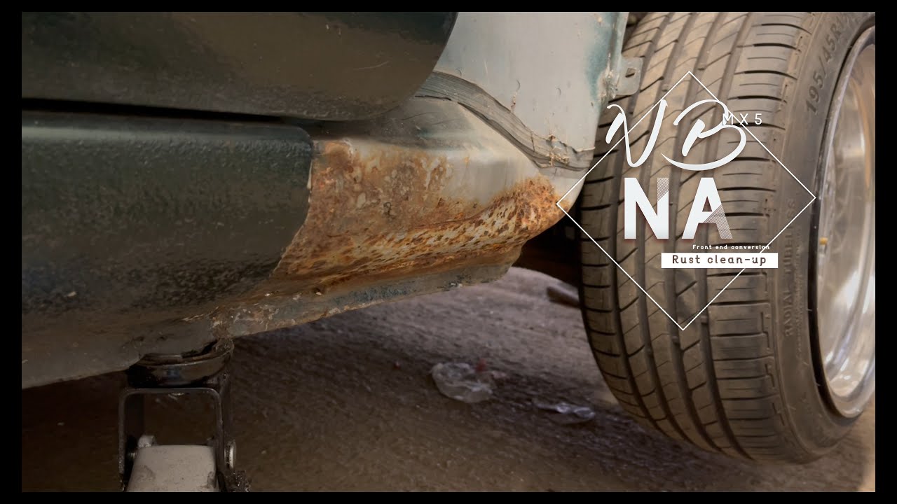 MX5 NB NA front end conversion rust removal Part 2 - YouTube