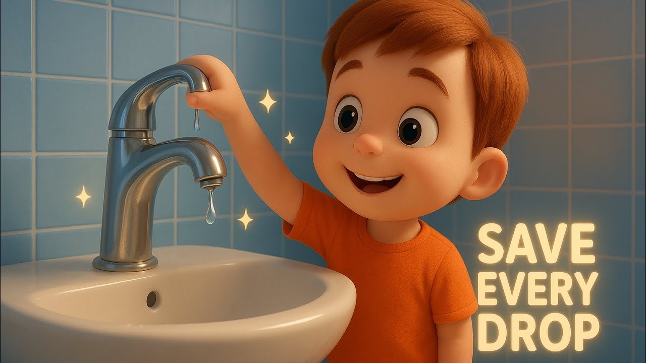 “Save Water Rhyme for Kids | 3D Cartoon Water Conservation Song | Learn ...