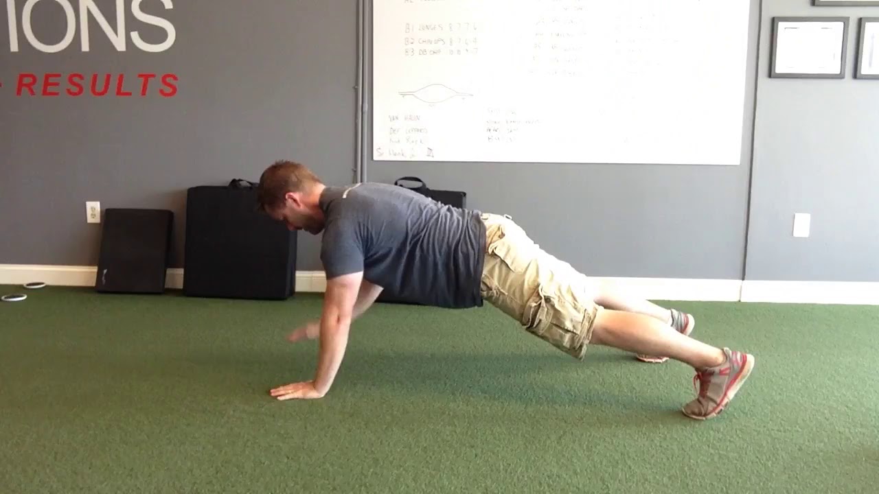 Pushups shoulder tap walkouts - EBM Fitness Solutions - YouTube