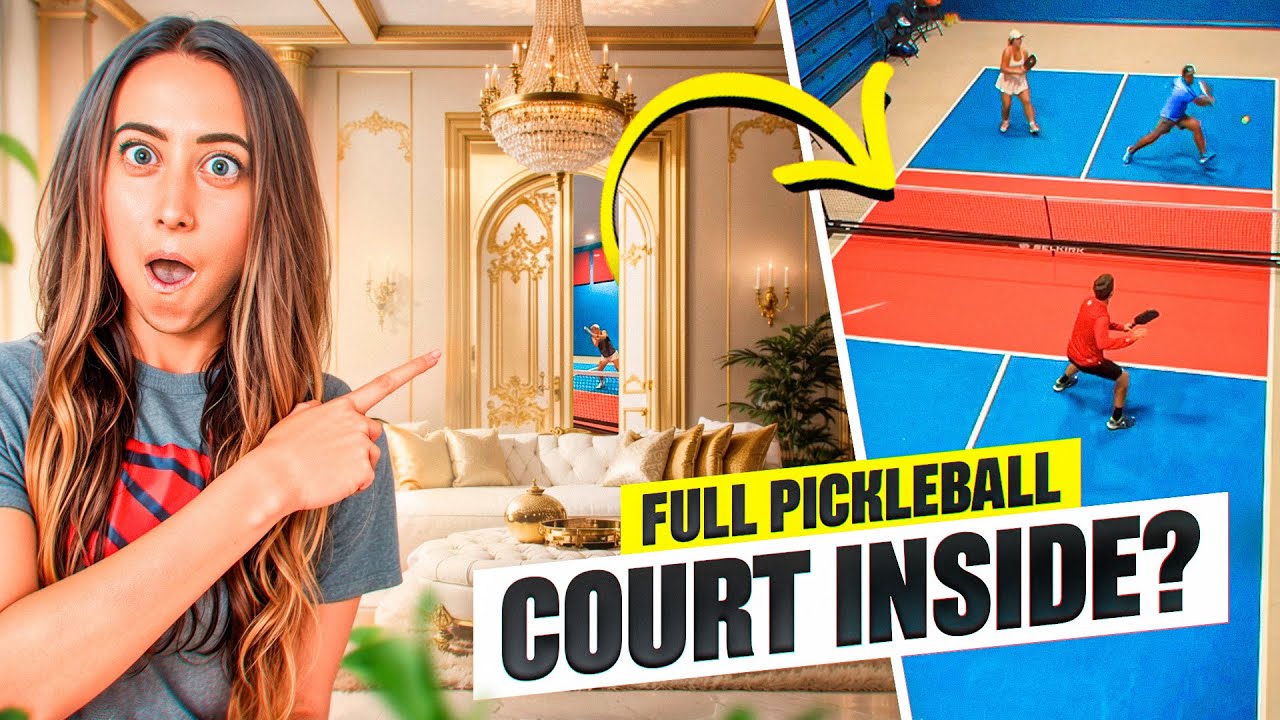 SECRET Pickleball Court INSIDE this Luxury Home!! - YouTube