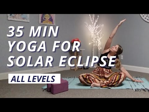 Yoga for Solar Eclipse 2023 | All Levels | 35 Mins - YouTube
