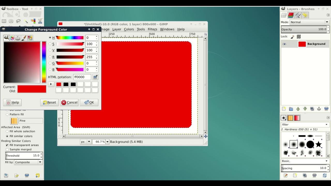 GIMP how to draw rectangle with borders and rounded corners - YouTube