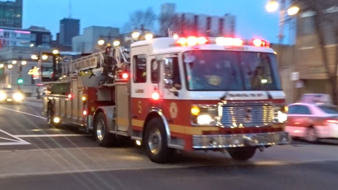 PFD Ladder 5 & Medic 27 Responding - YouTube