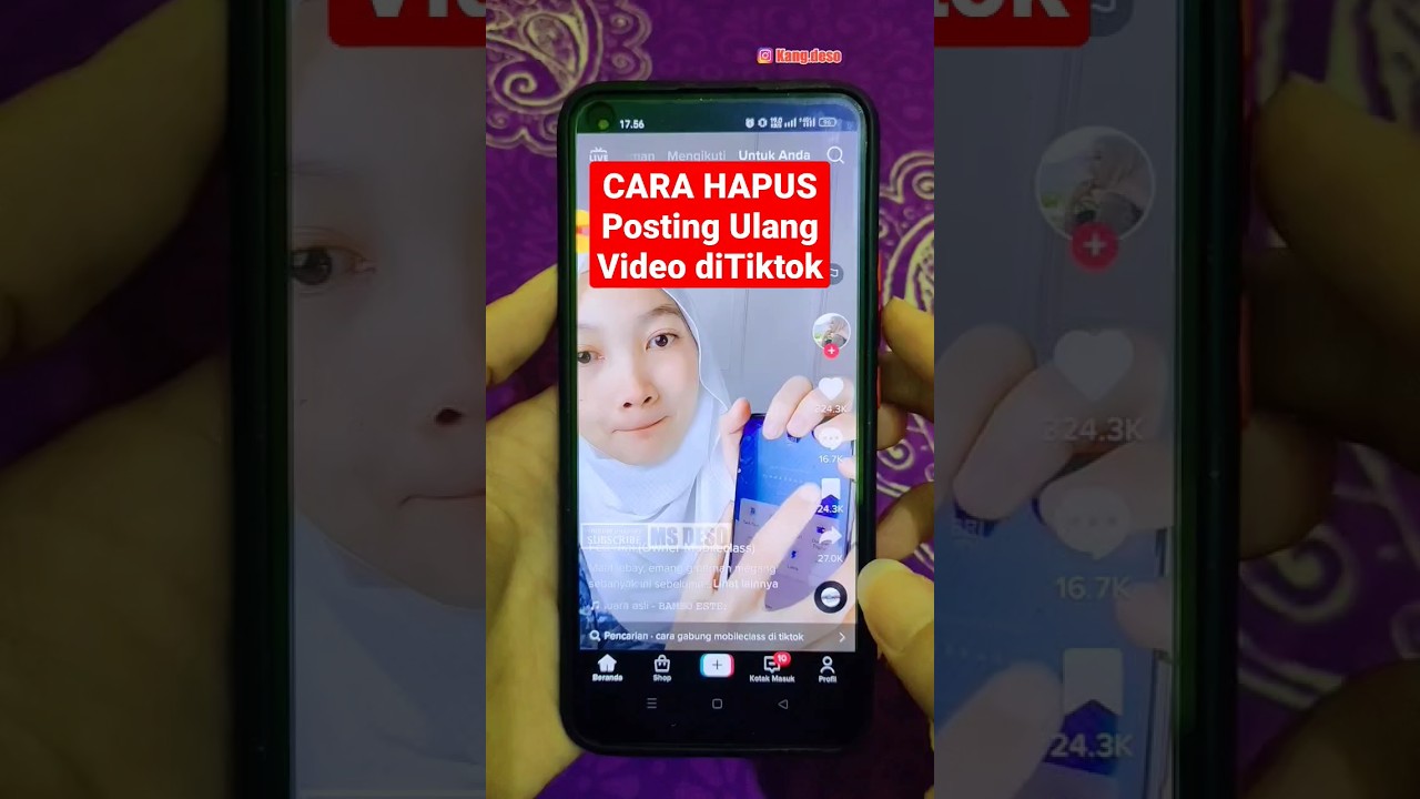 Cara Hapus Posting Ulang Video diTikTok #tiktok - YouTube