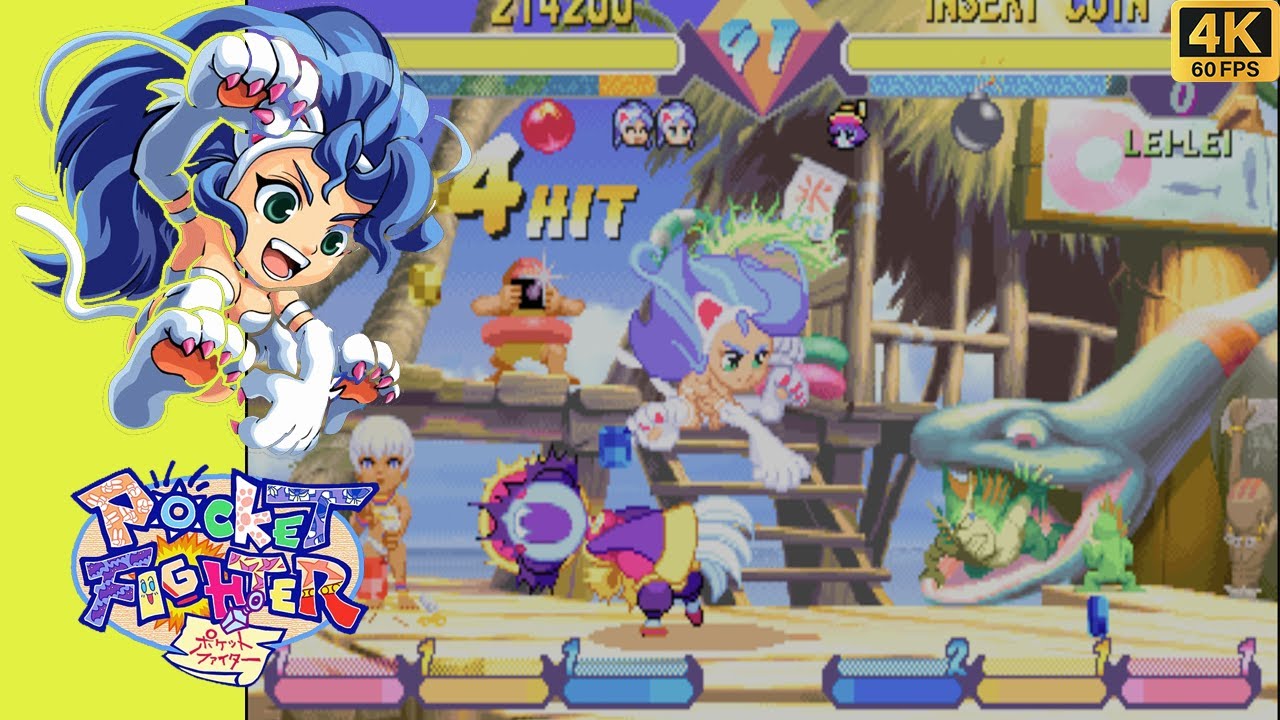 Pocket Fighter (1997)-Arcade Walkthrough-FELICIA-4K 60FPS. - YouTube