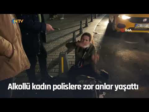 NTV | Alkollü kadın polislere zor anlar yaşattı