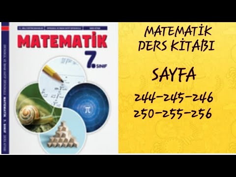 7.SINIF MATEMATİK DERS KİTABI SAYFA 244 245 246 250 255 256 // 7.SINIF MATEMATİK EDAT YAYINLARI