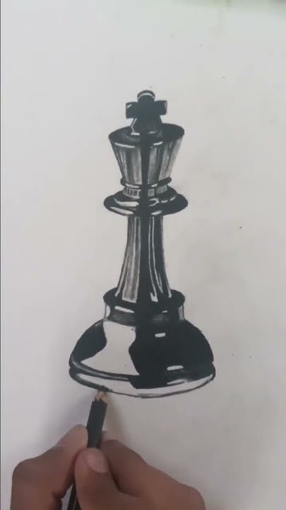 Chess piece Pencil shading||Still Life Pencil Drawing ||realistic chess ...
