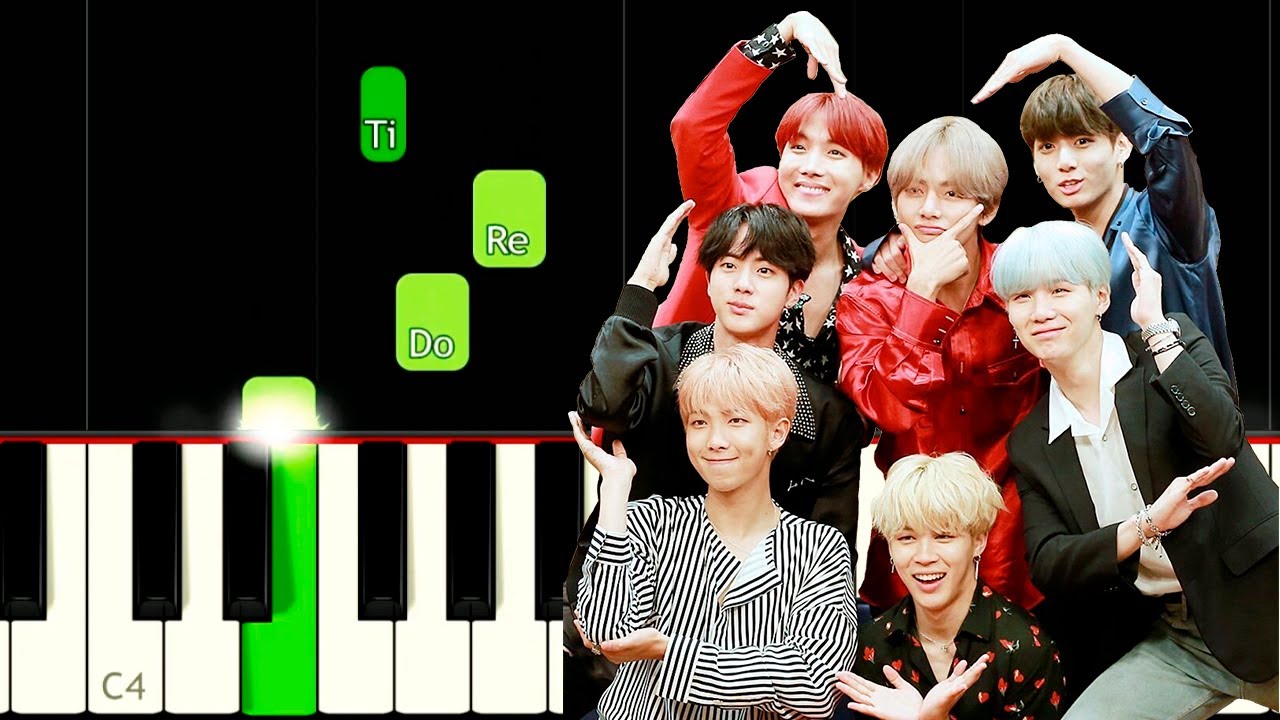 DYNAMITE - BTS (방탄소년단) [Easy Piano Tutorial] | SHEET MUSIC + MIDI 🔥 - YouTube