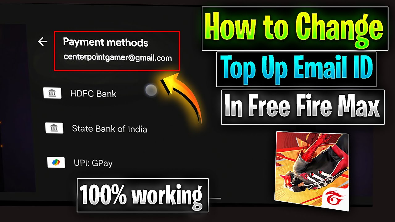Change free fire max top up email id | How to change free fire payment ...