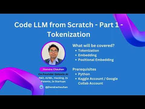 Code LLM from Scratch Part 1 Tokenization - YouTube