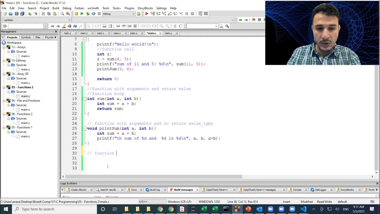 18 C Programming Functions Part 2 Youtube