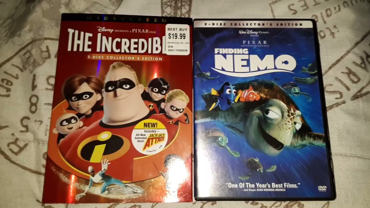 Finding Nemo (2003)/ The Incredibles (2004) DVD Unboxing - YouTube