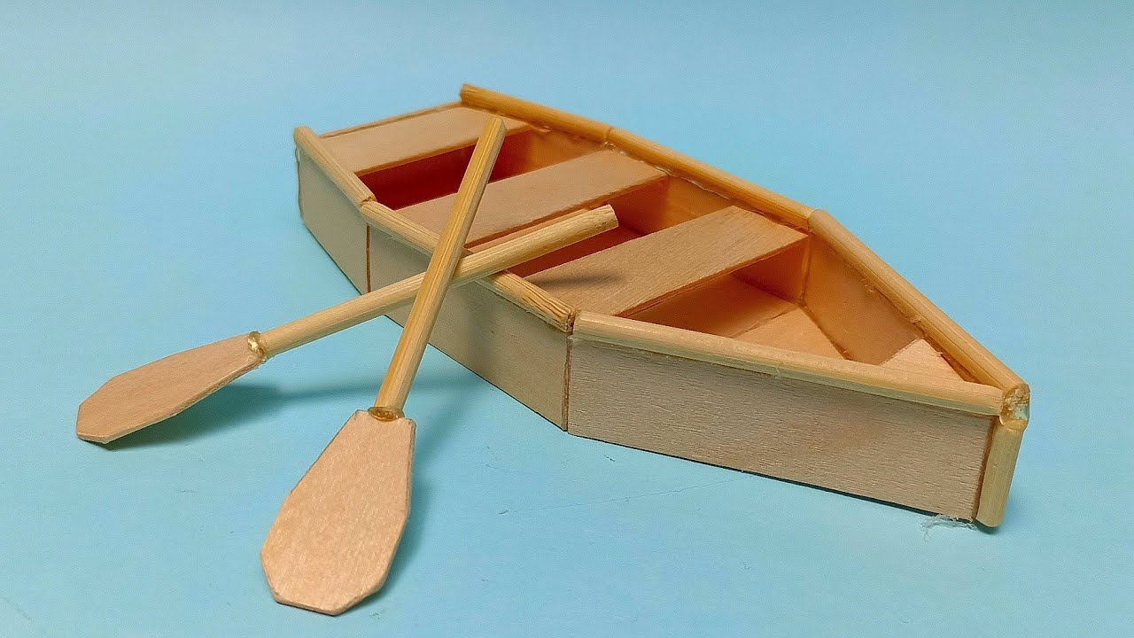 BARCO hecho con palitos de helado - BOAT made with ice cream sticks ...