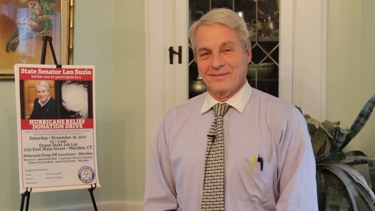 State Senator Len Suzio Hurricane Relief Donation Drive 11 14 17 - YouTube