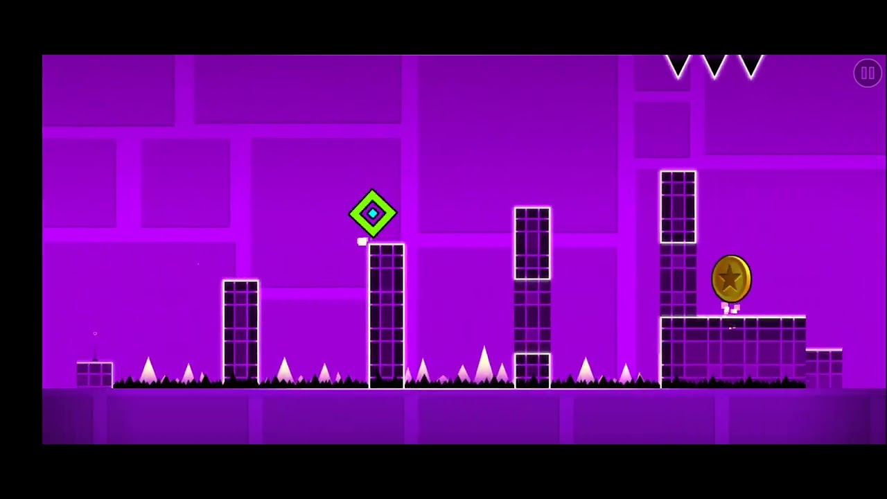 playing the first level of Geometry Dash!!! - YouTube