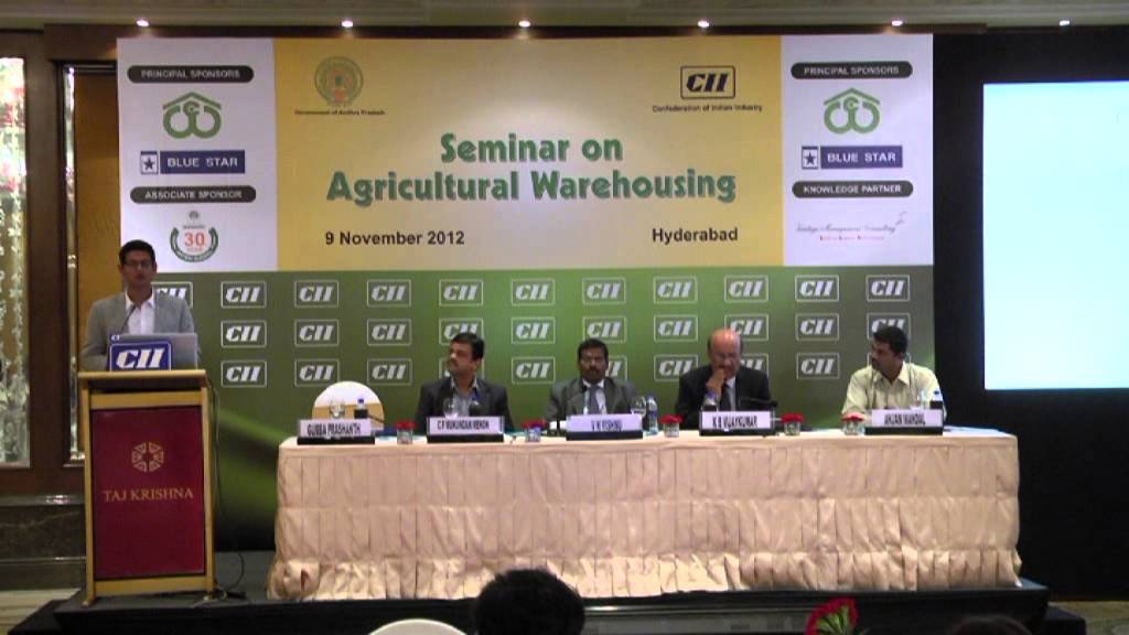 seminar on agriculture warehousing by Gubba Prashant of Gubba cold ...
