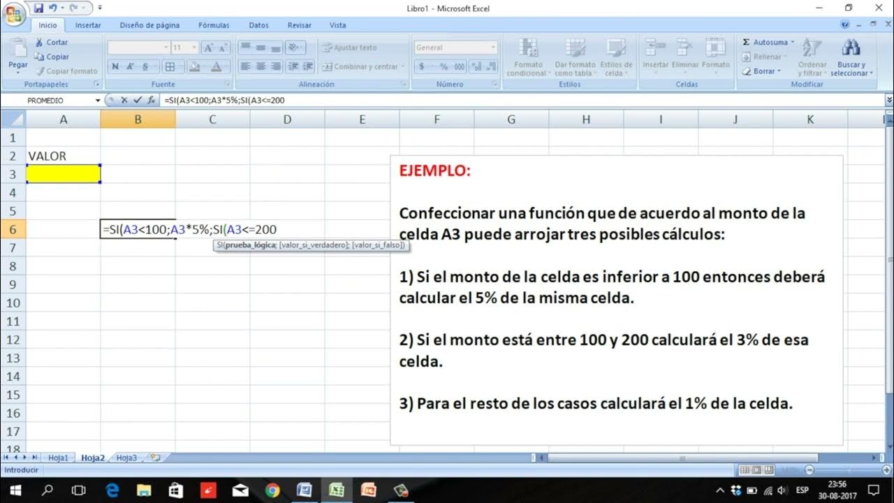 Función "Si Anidado" en Excel (Windows) - YouTube