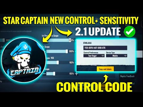 STAR CAPTAIN New Sensitivity/Star Captain Control Code Pubg/Bgmi & STAR ...