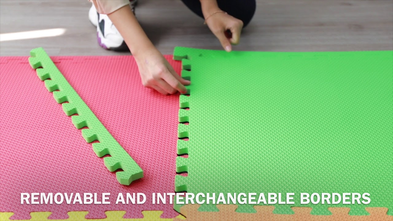 Norsk Triangle Pattern 1/2" Foam Flooring - YouTube