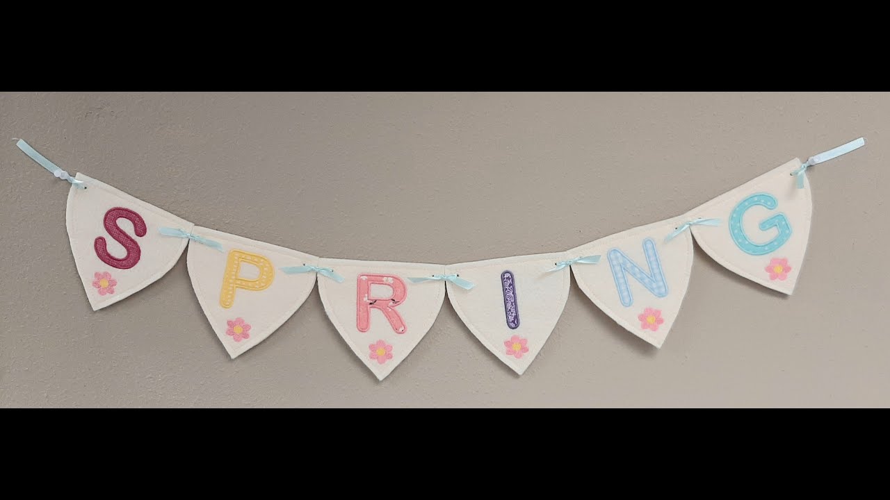 Spring Pennant Banner in Perfect Embroidery Pro March 26, 2023 - YouTube