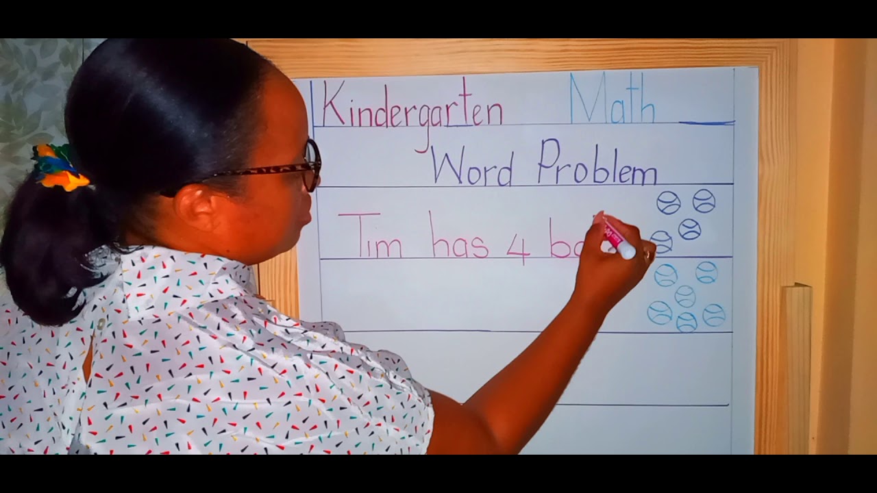 Kindergarten Math - Writing a word problem. - YouTube