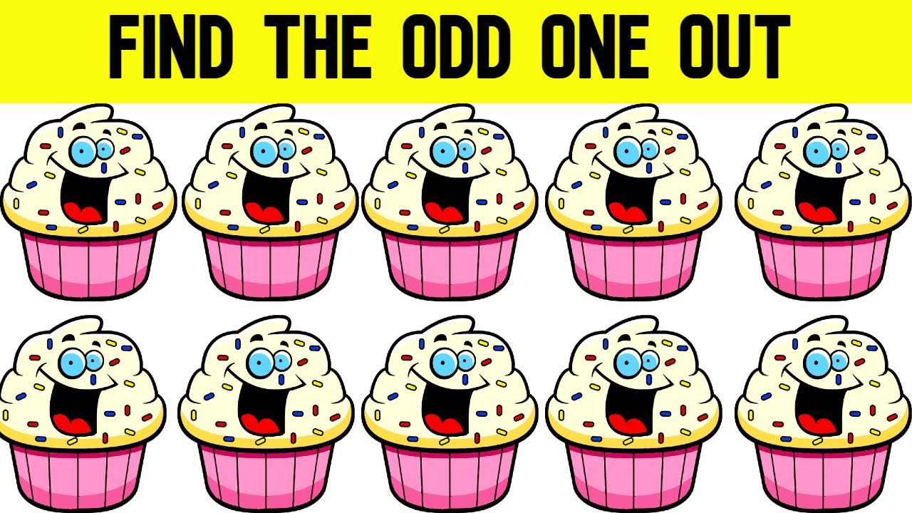 🍫🧁 Candy Find the Odd One Out Puzzle 🍬 🍭 | Odd Emoji Out Game - YouTube