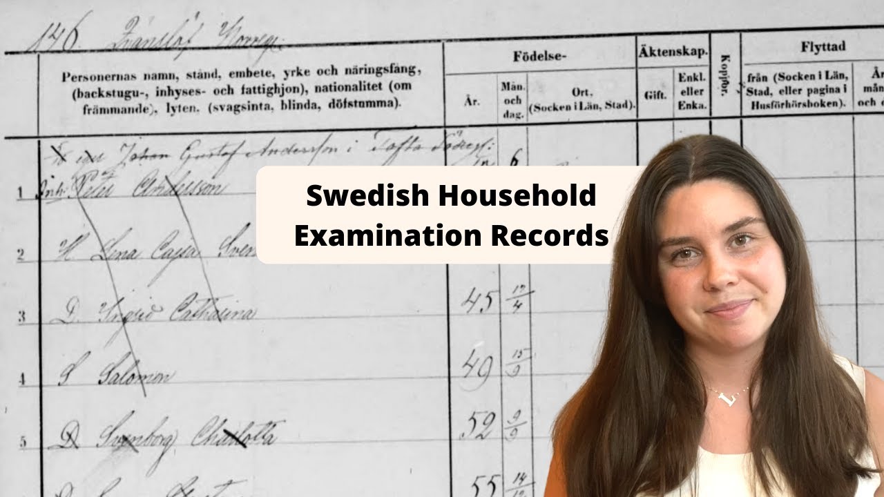 How to Read Swedish Household Examination Records | Swedish Genealogy ...