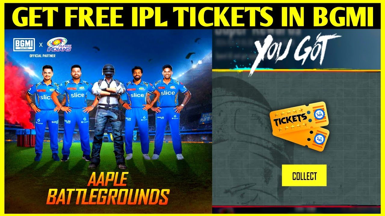 GET FREE 2 IPL TICKETS IN BGMI😍 | MUMBAI INDIANS NEW EVENT IN BGMI ...