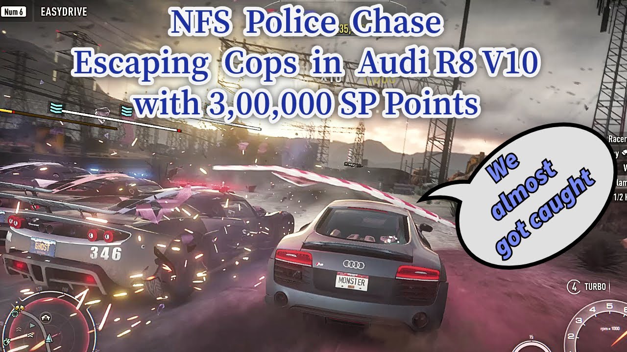 Insane Police Chase Escape in Audi R8 V10 | 3,00,000 SP Points | NFs ...