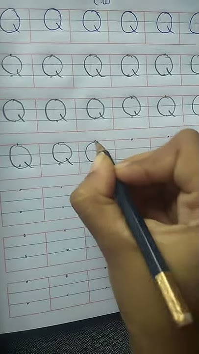 How to write alphabet letter Q for nursery class - YouTube