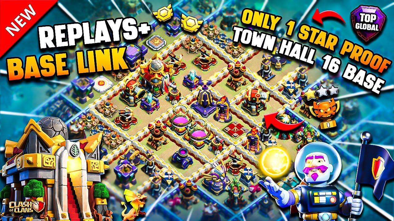 Only 1 Star TH16 War Base Link + Replays (Town Hall 16 Base) | Best ...