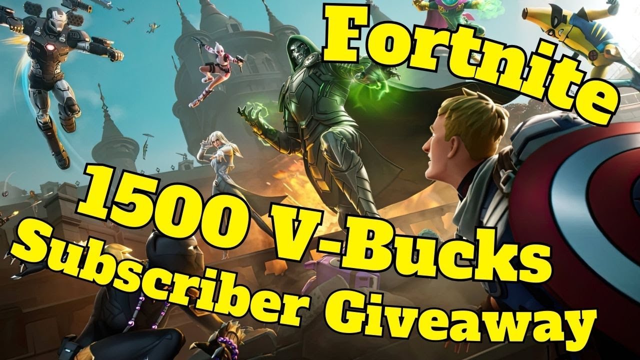 Fortnite 1500 V-Bucks Subscribers Giveaway #fortnite #live #zerobuild ...