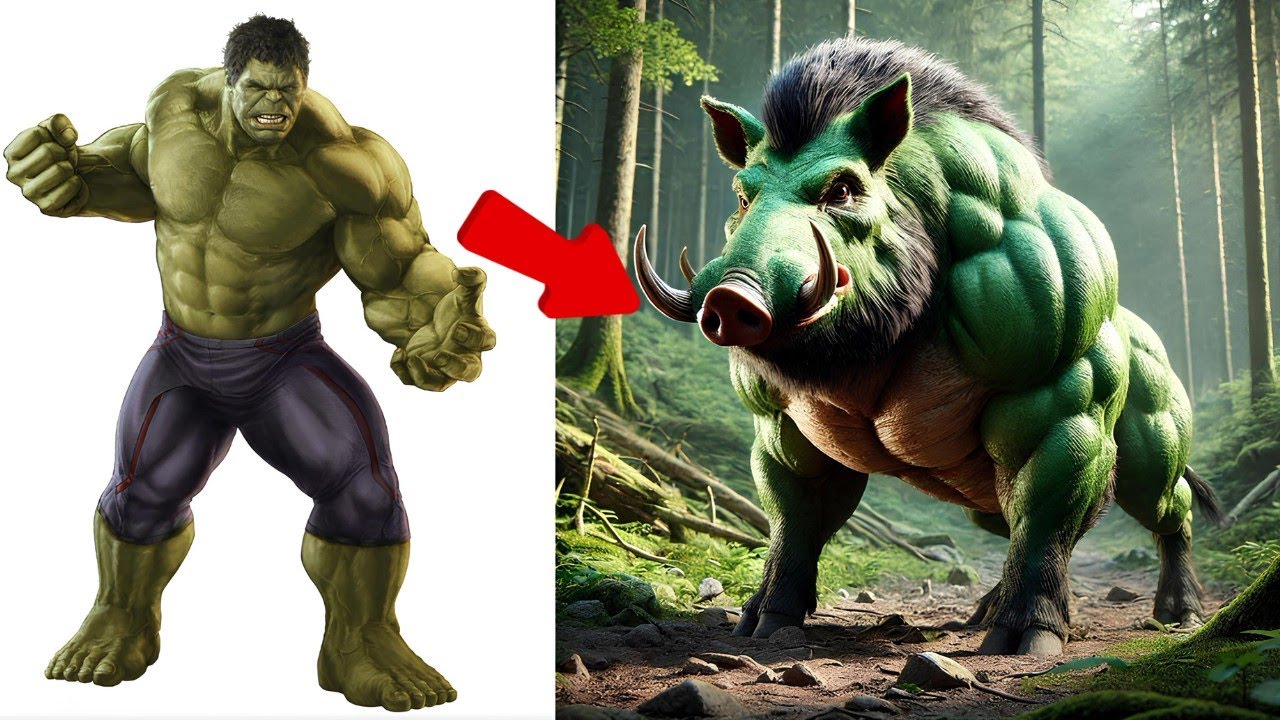 AVENGERS but WILD BOAR 🐗 VENGERS 🔥 All Characters 🔥(Marvel & DC) 2025 💥 ...