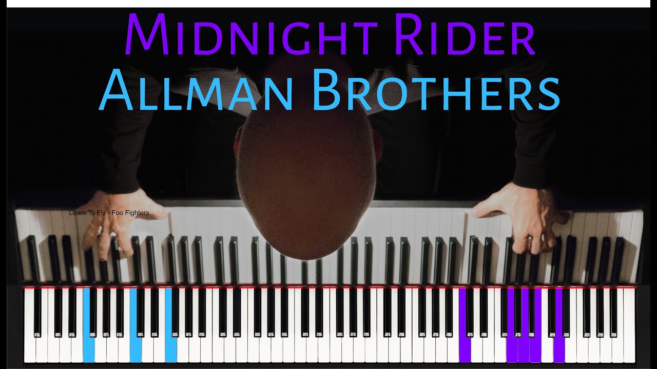 Midnight Rider | Allman Bros Band (piano cover) [SeeMusic Synthesia ...