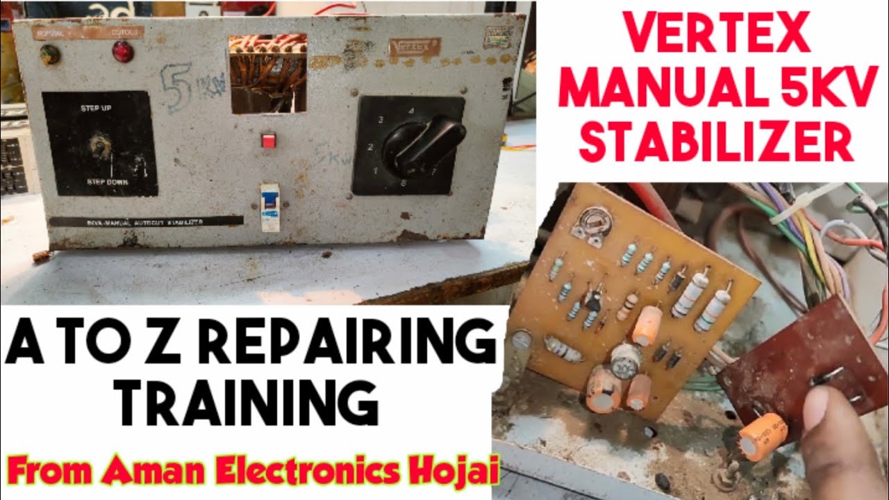 vertex 5kv manual auto cut stabilizer repairing training (हिंदी में ...
